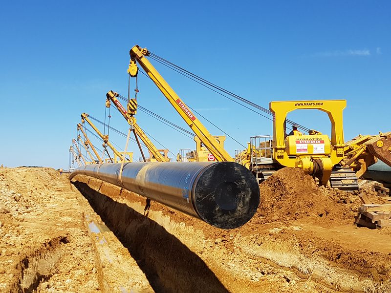 Design & construction of pipelines, assembly of stations...